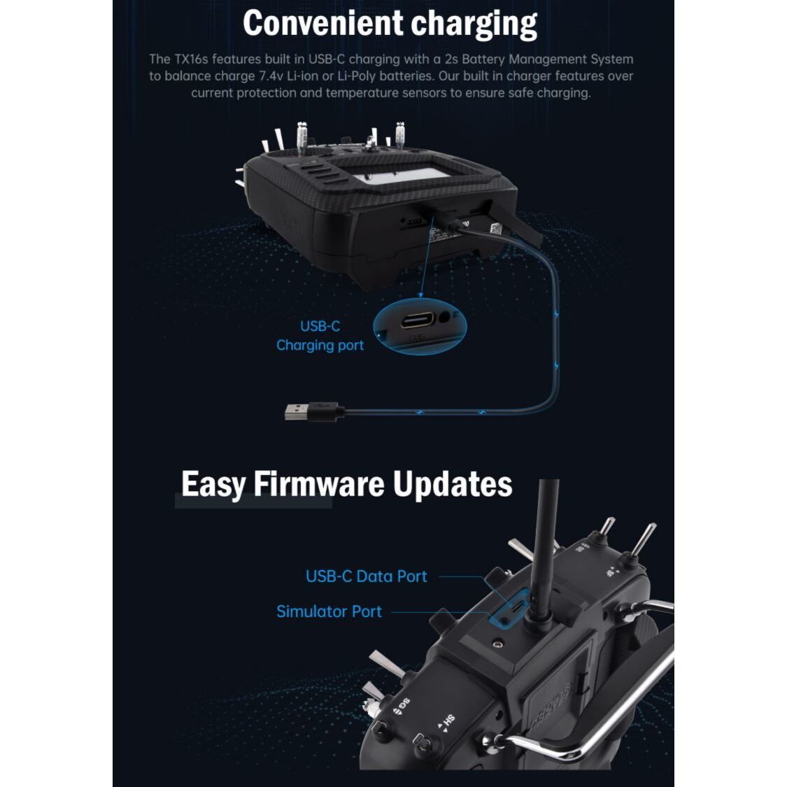 Τηλεκατευθύνσεις - Servo - Δέκτες :: Στικάτες :: RADIOMASTER TX16S HALL ...